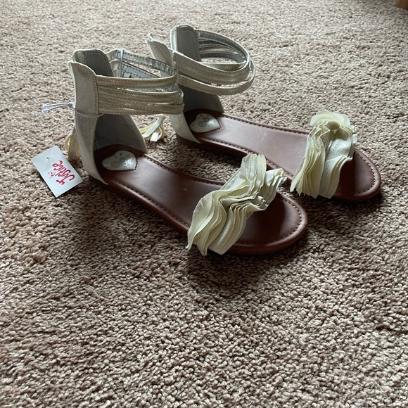 Justice | Shoes | Justice White Sandals | Poshmark